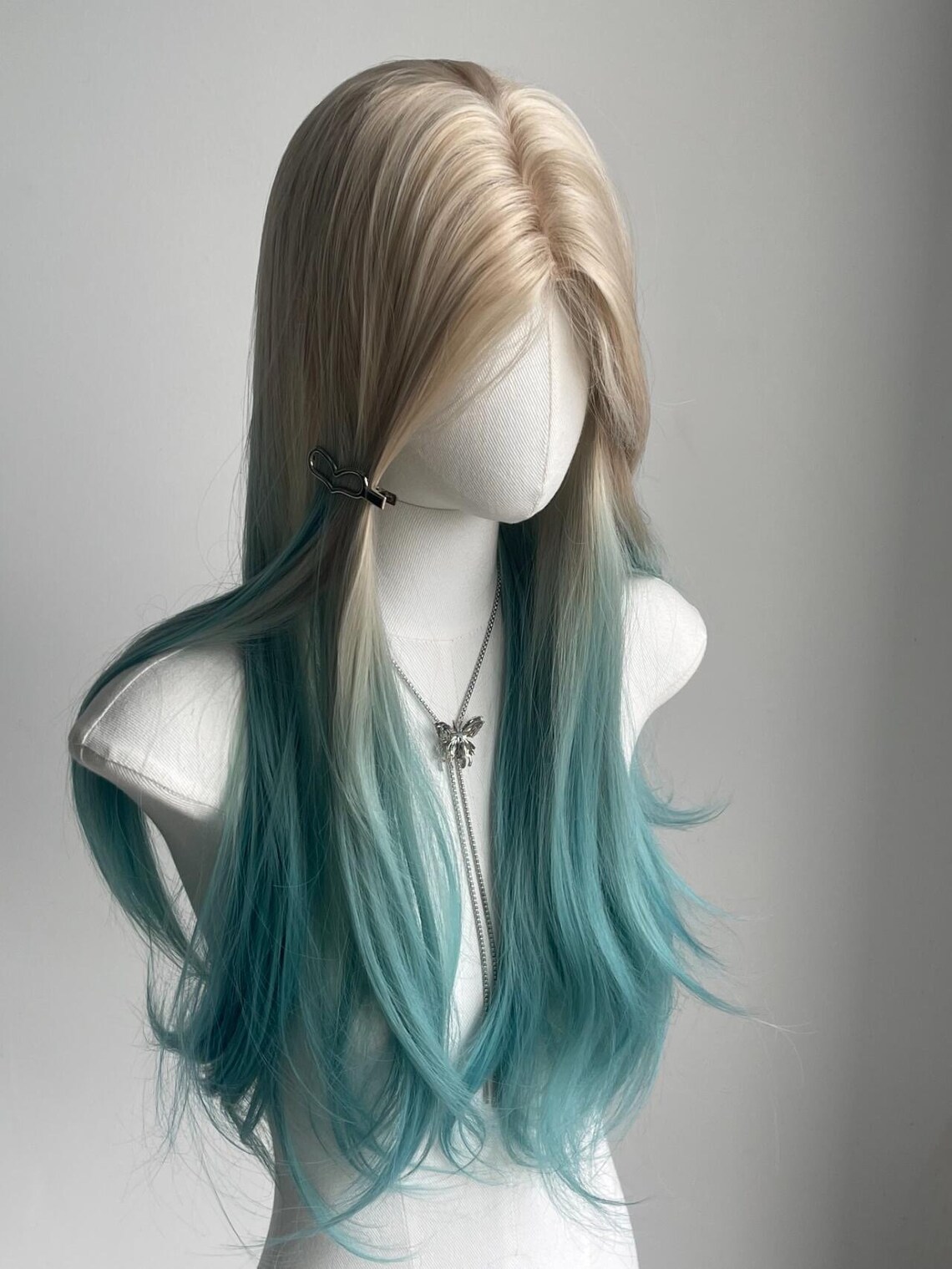 Sea Blue Lace Wig Women Wig Synthetic Fibers Party Wigs - Etsy