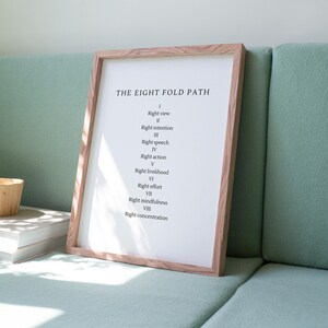 Noble Eight Fold Path DIGITAL DOWNLOAD Print Poster Printable Buddhist Wall Art - Etsy