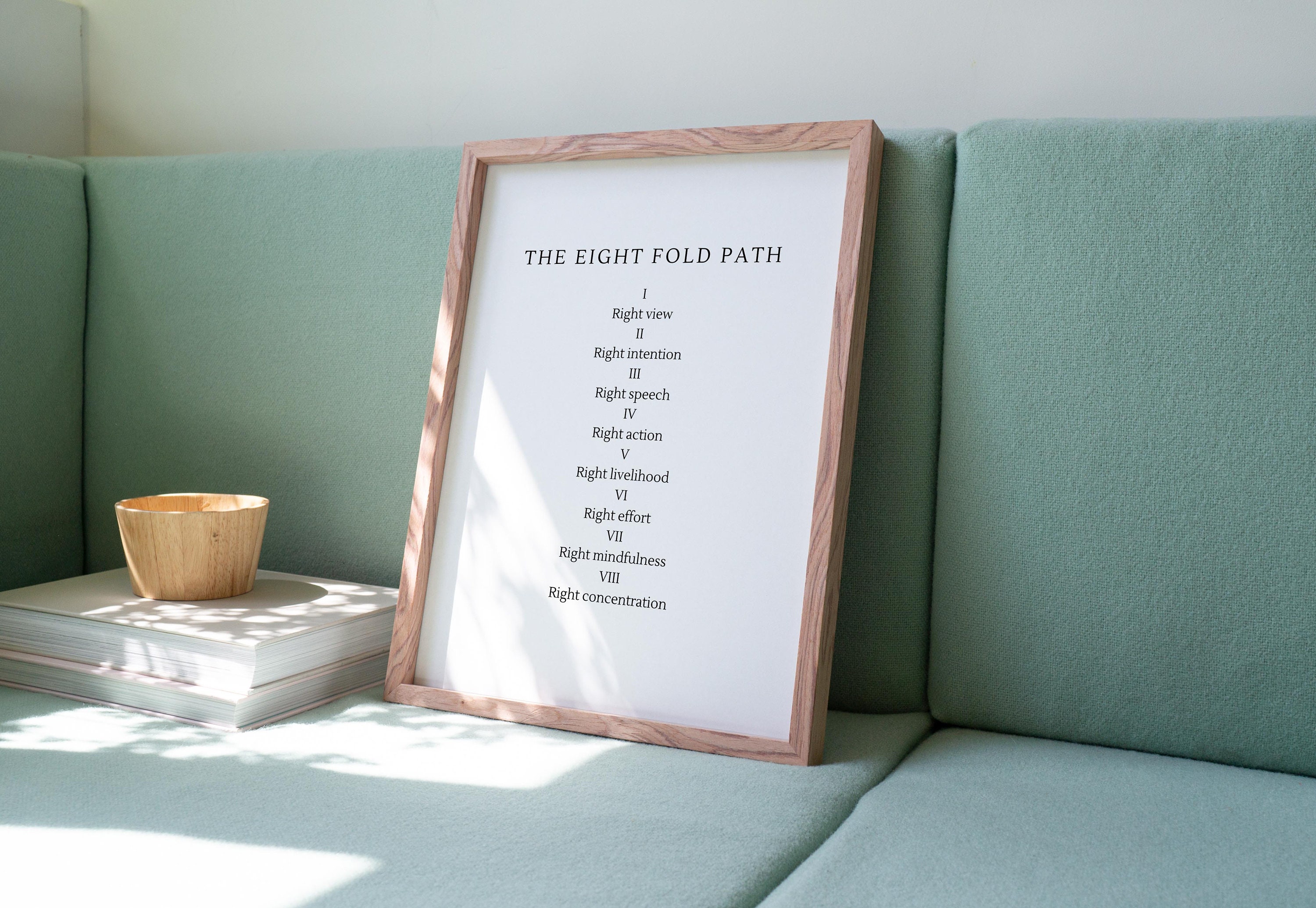 Noble Eight Fold Path DIGITAL DOWNLOAD Print Poster Printable Buddhist Wall Art - Etsy