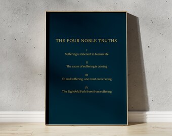 The Four Noble Truths Poster - Etsy
