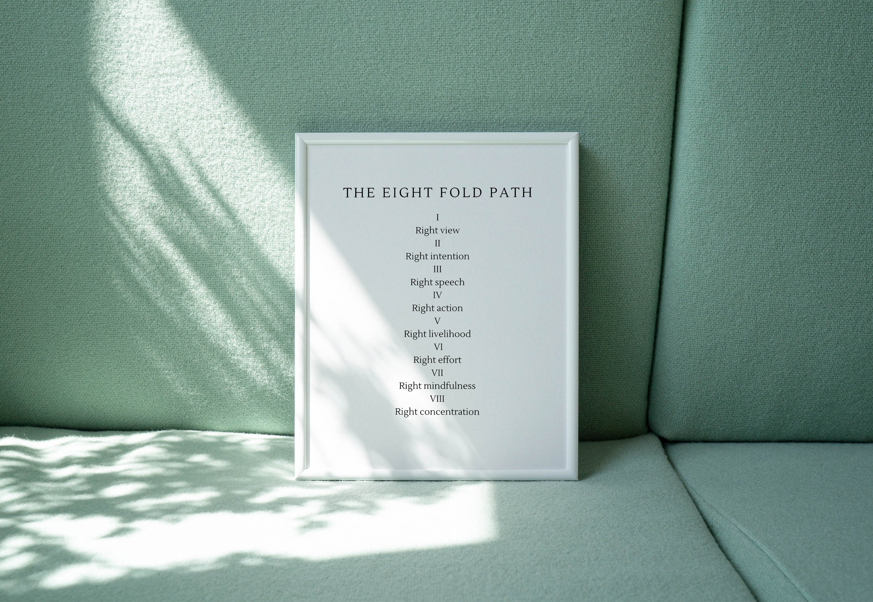 Noble Eight Fold Path DIGITAL DOWNLOAD Print Poster Printable Buddhist Wall Art - Etsy
