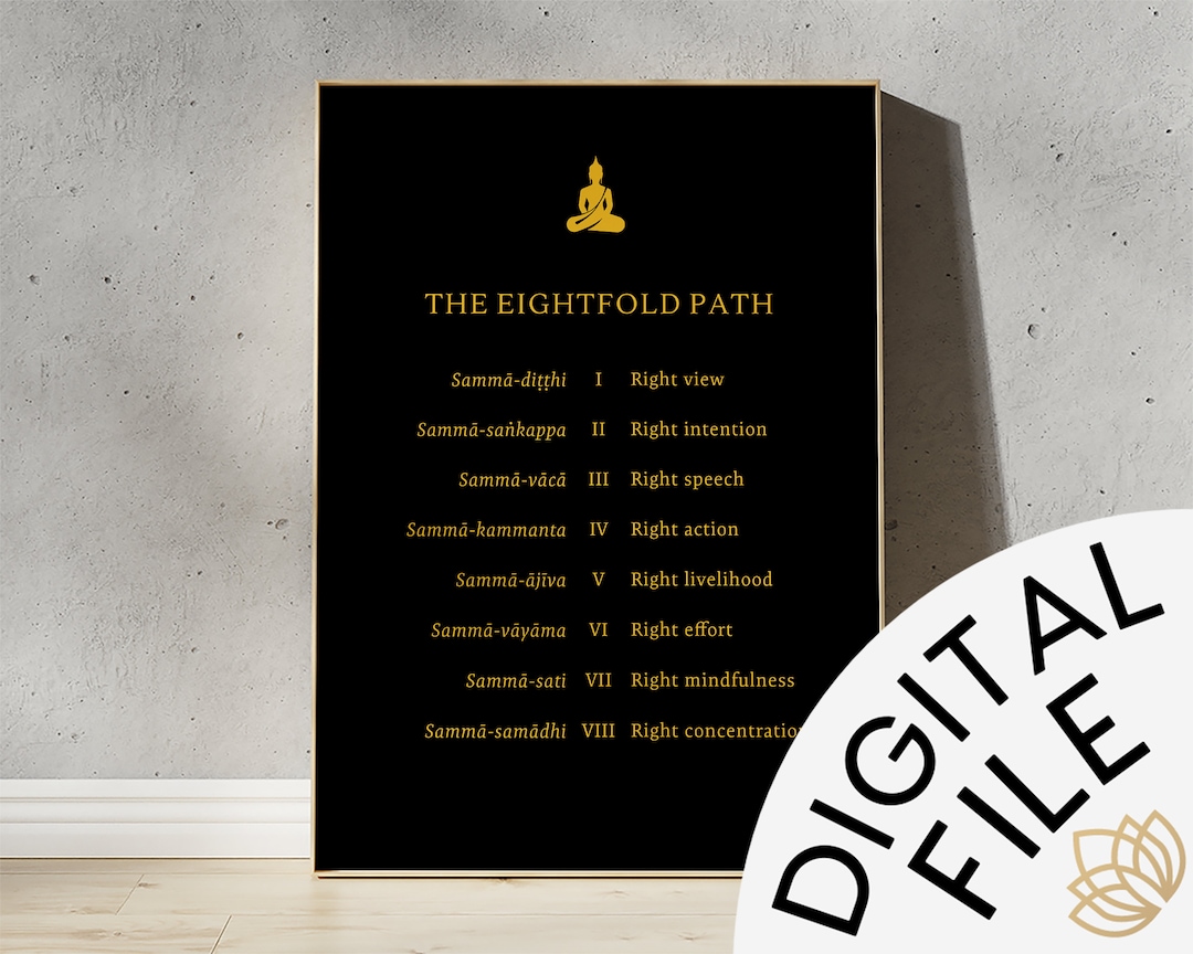 Noble Eight Fold Path With Pali Translation DIGITAL DOWNLOAD Print ...