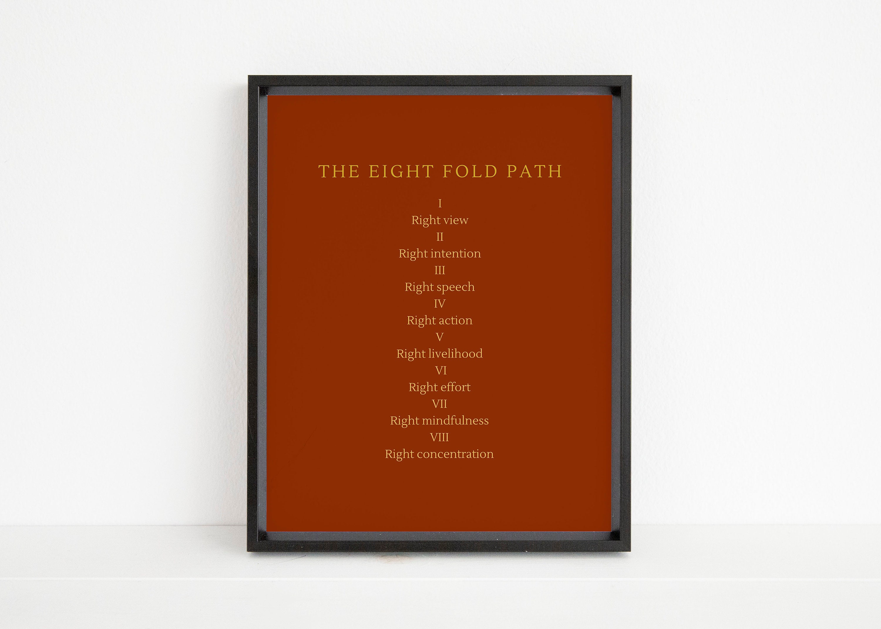 Noble Eight Fold Path DIGITAL DOWNLOAD Print Poster - Etsy