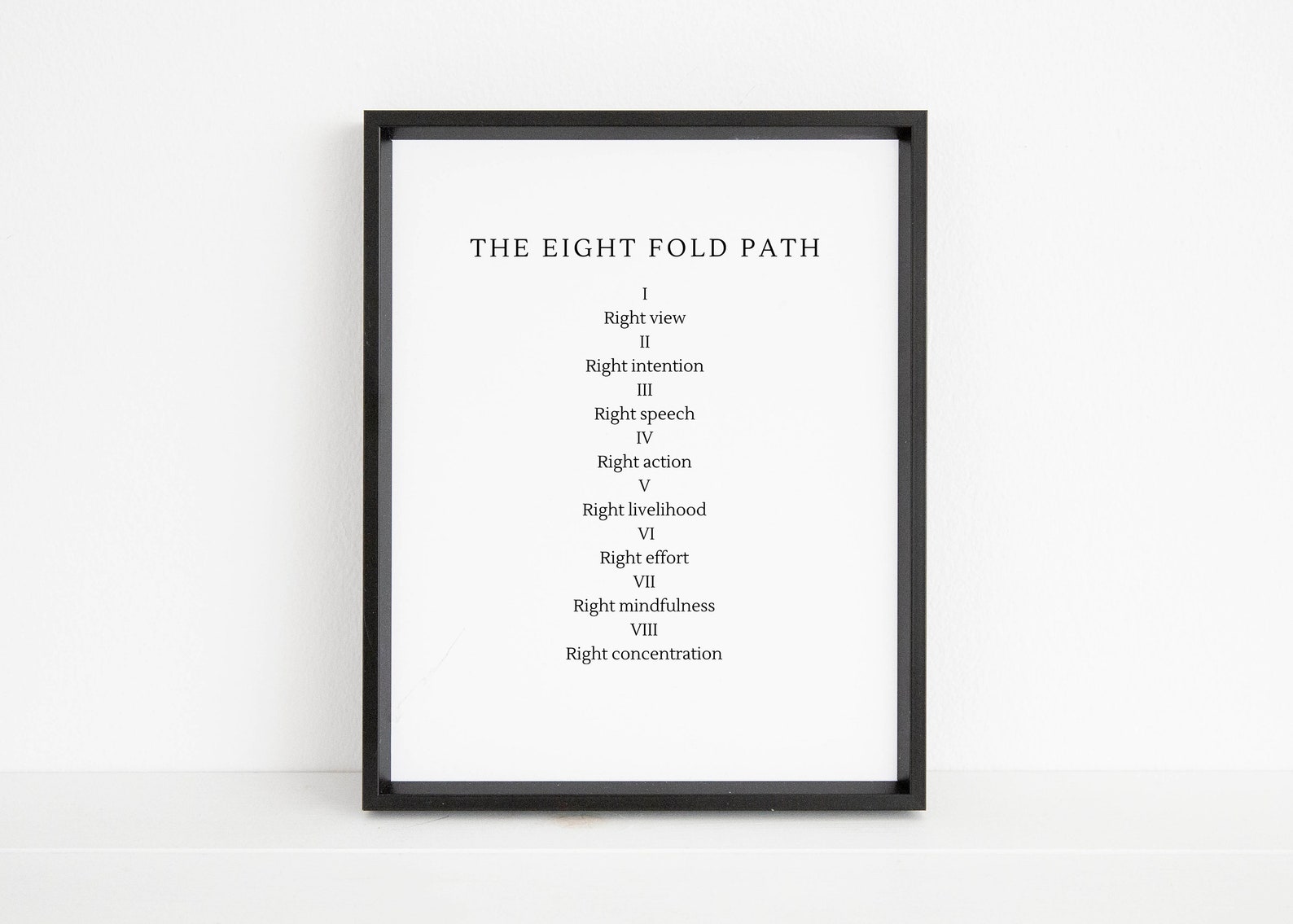 Noble Eight Fold Path DIGITAL DOWNLOAD Print Poster Printable Buddhist Wall Art - Etsy