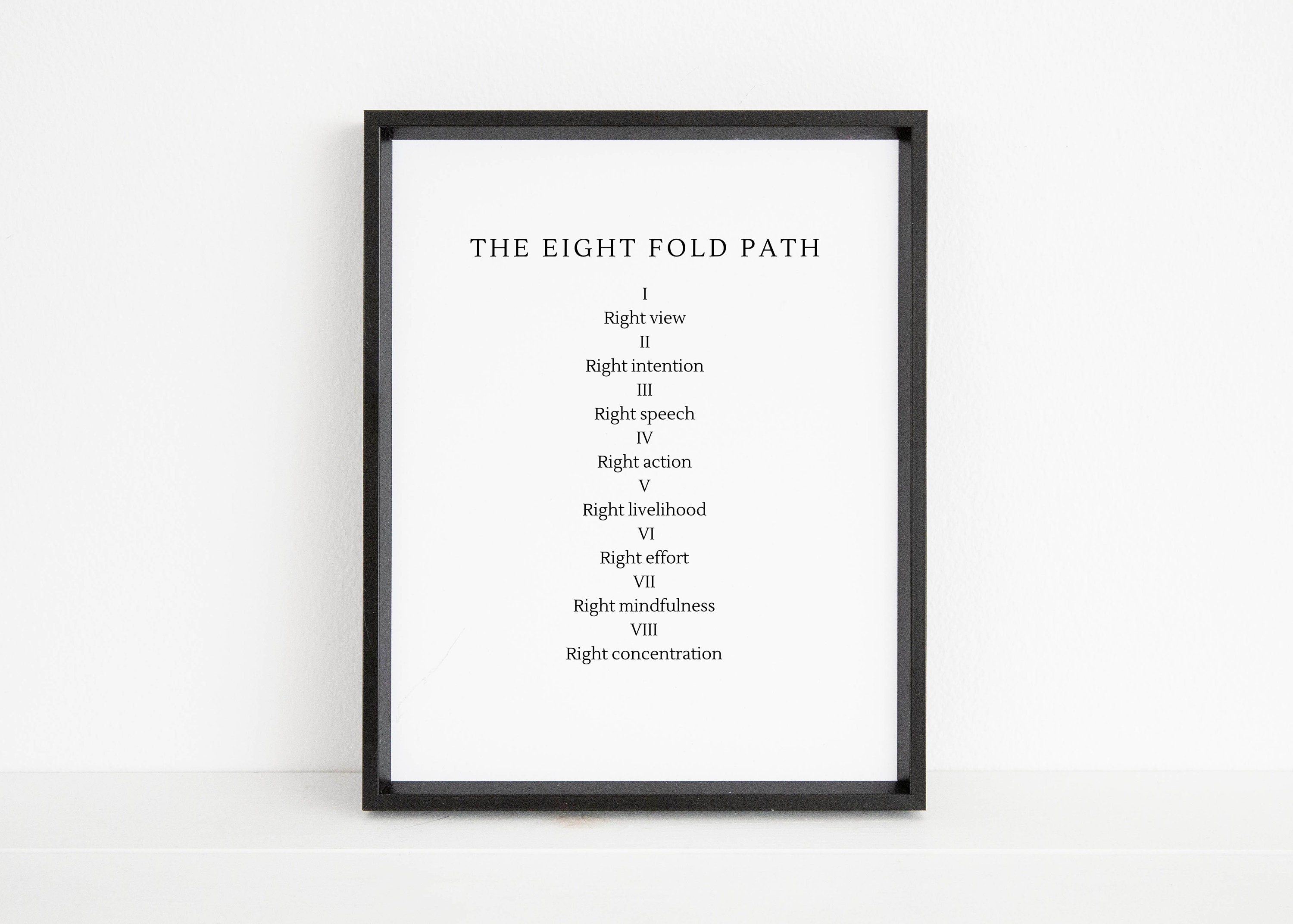 Noble Eight Fold Path DIGITAL DOWNLOAD Print Poster Printable Buddhist ...