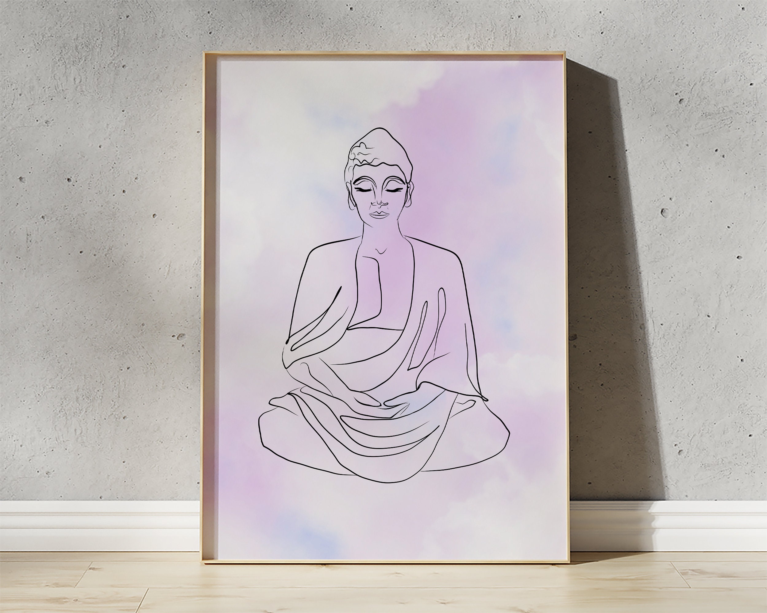 Buddha Meditation Drawing