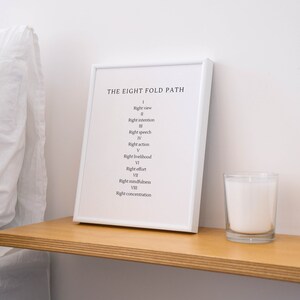 Noble Eight Fold Path DIGITAL DOWNLOAD Print Poster Printable Buddhist Wall Art - Etsy