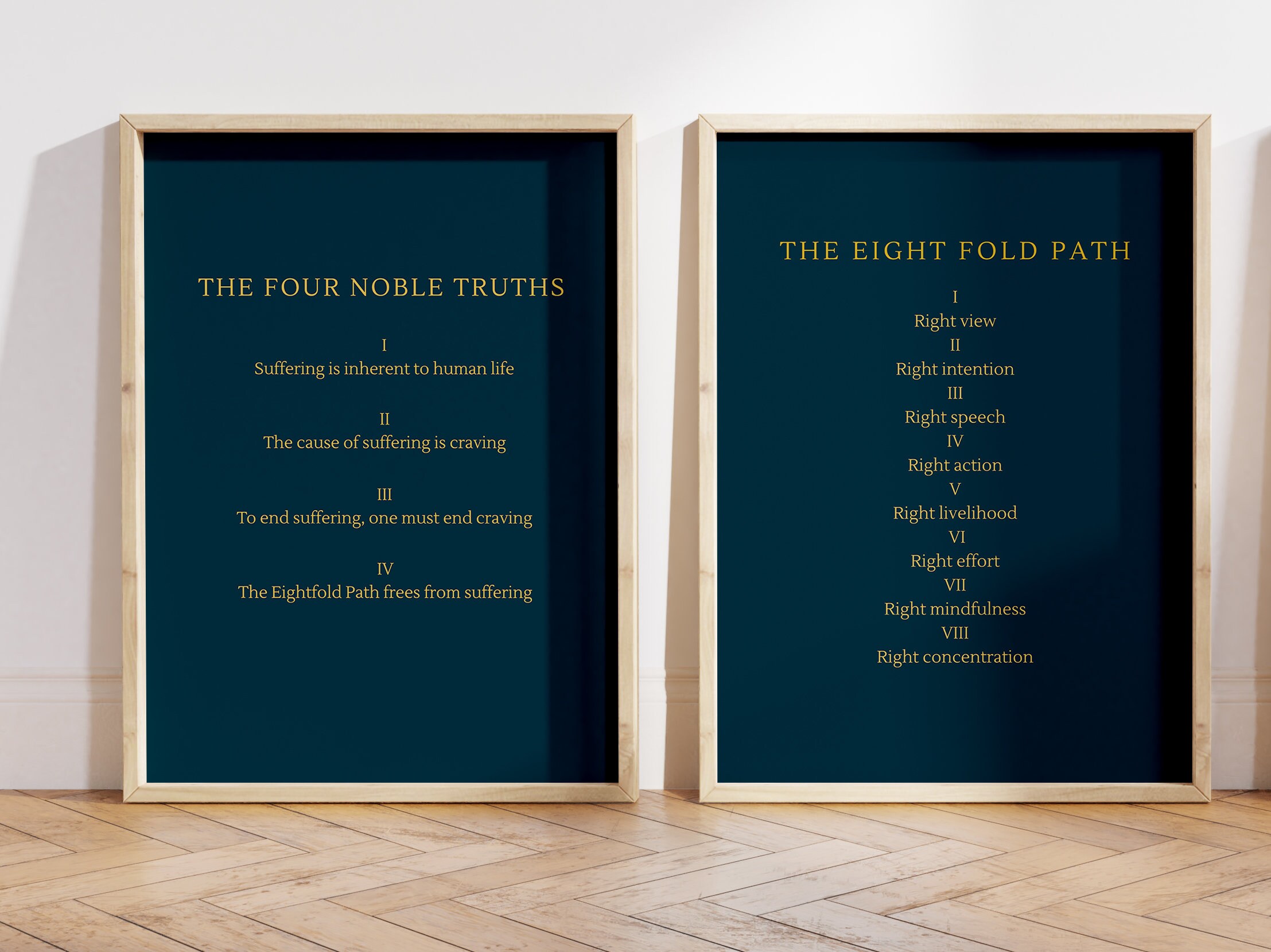Four Noble Truths DIGITAL DOWNLOAD Print Poster teal Blue - Etsy UK