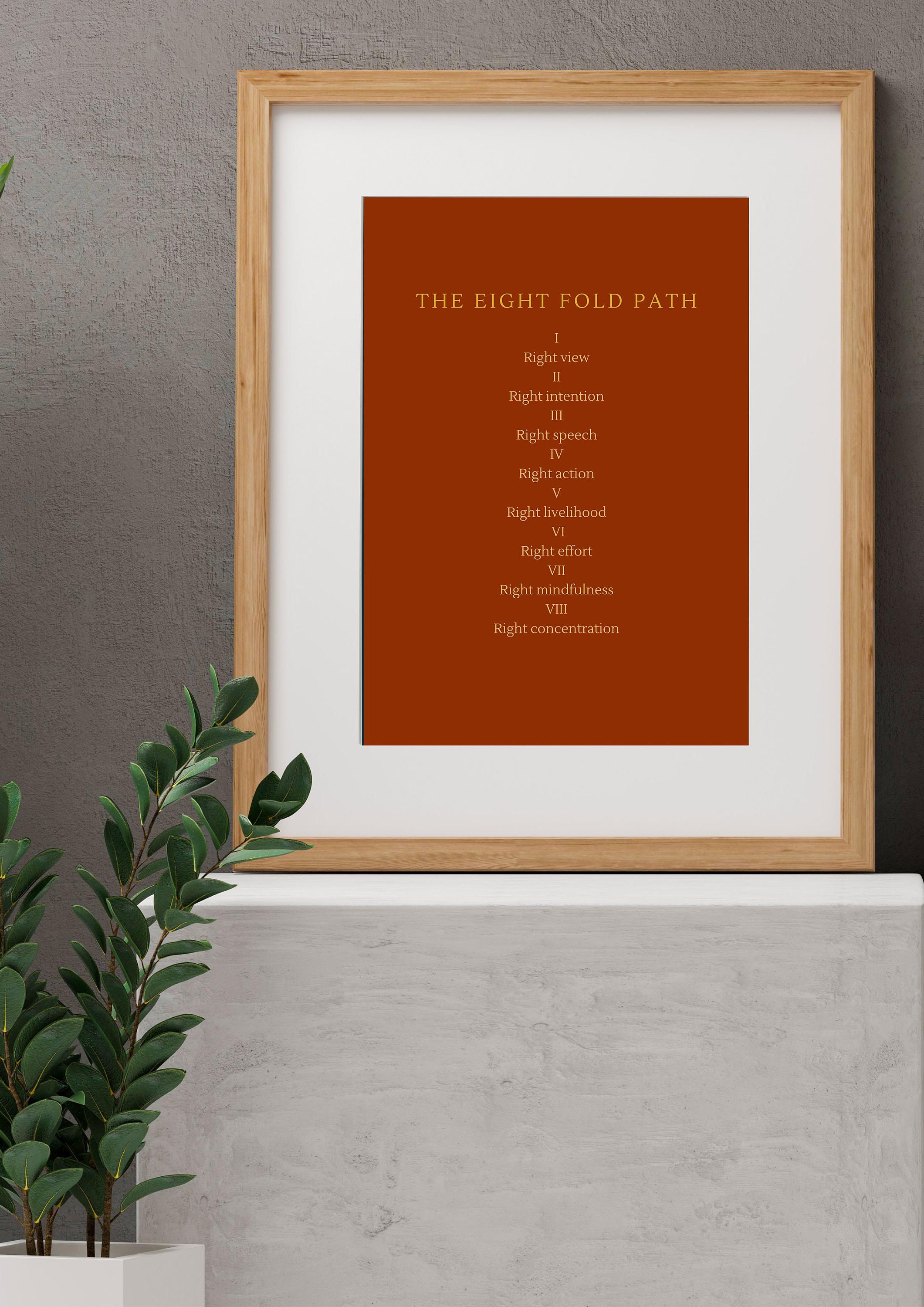Noble Eight Fold Path DIGITAL DOWNLOAD Print Poster - Etsy
