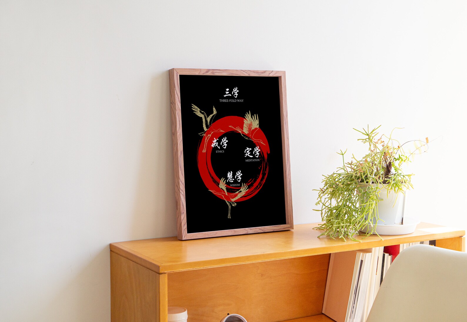 Three-fold Way DIGITAL DOWNLOAD Print Poster black Buddhist Wall Art - Etsy