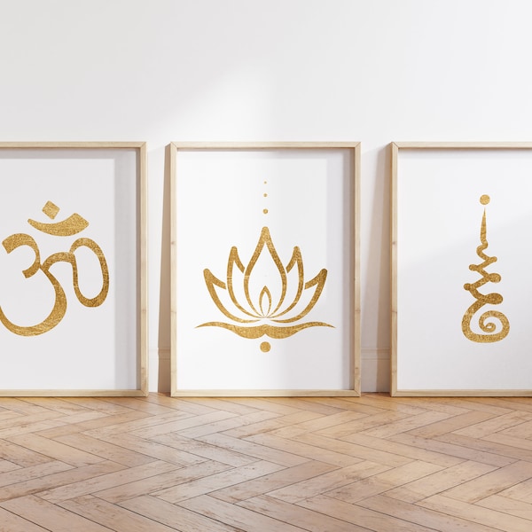 Yoga Symbols Wall Art - Etsy