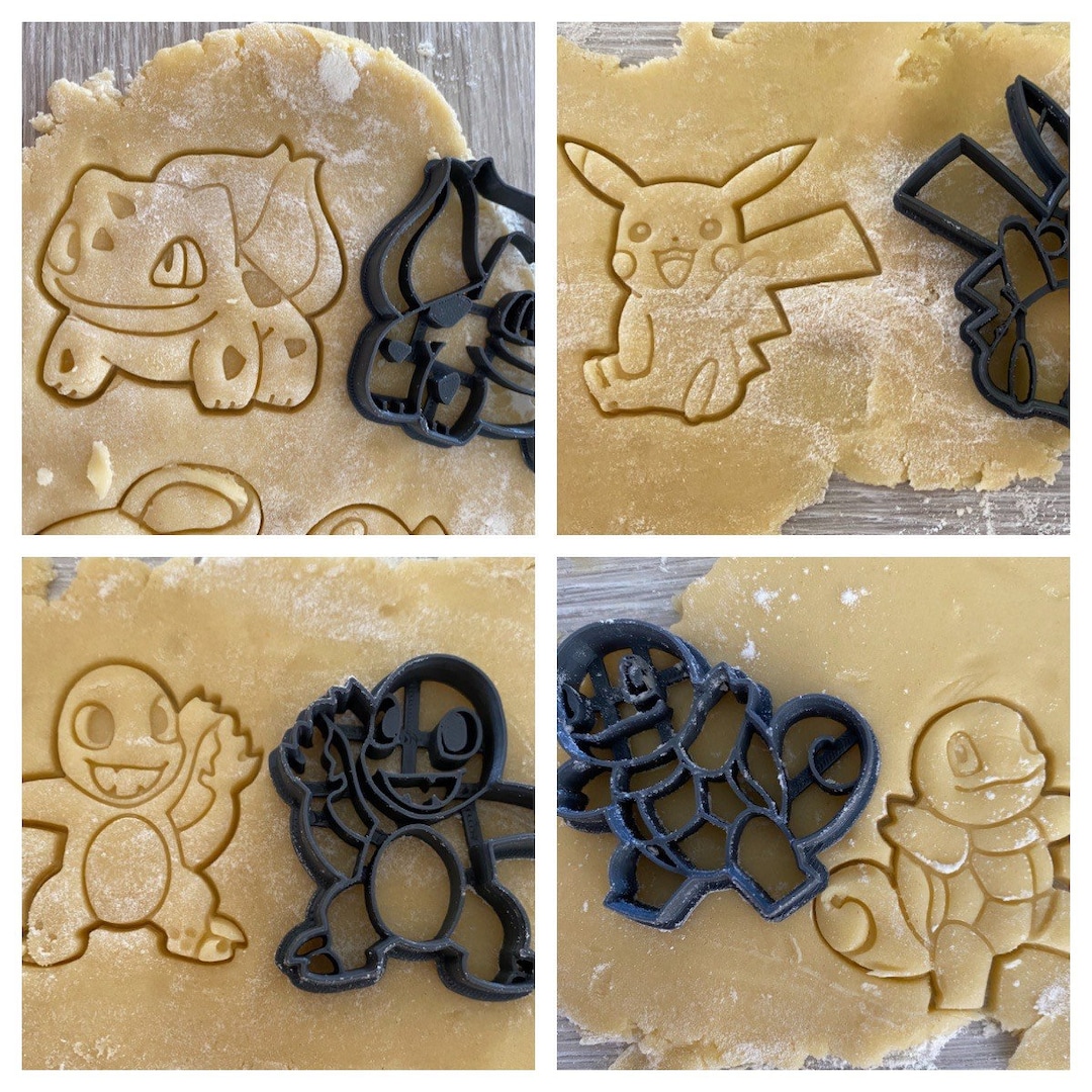 Set of 4 Pokemon Starter Cookie Cutters - Etsy