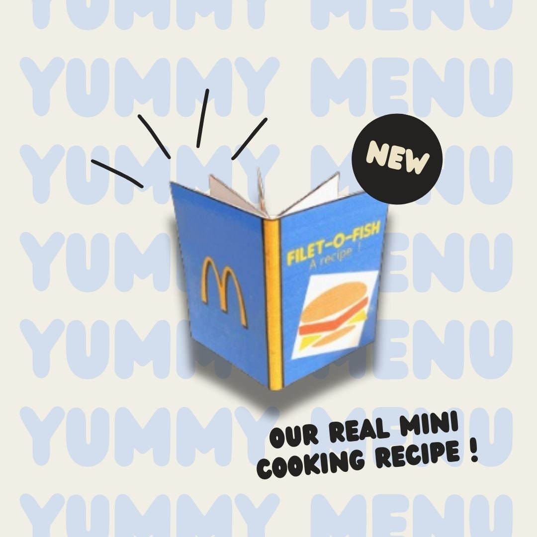 Real Mcdonald's Filet-o-fish Recipe Book in 1:6 Scale Cooking Recipe ...