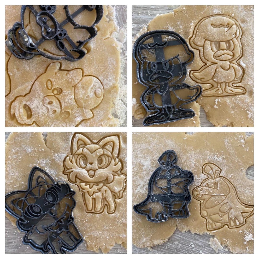 Set of 4 Pokemon Cookie Cutters, 9g - Etsy