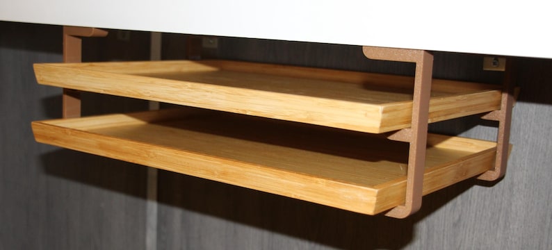 Space Saving, Double Kitchen Cabinet Hangers for Trays, Chopping Boards ...