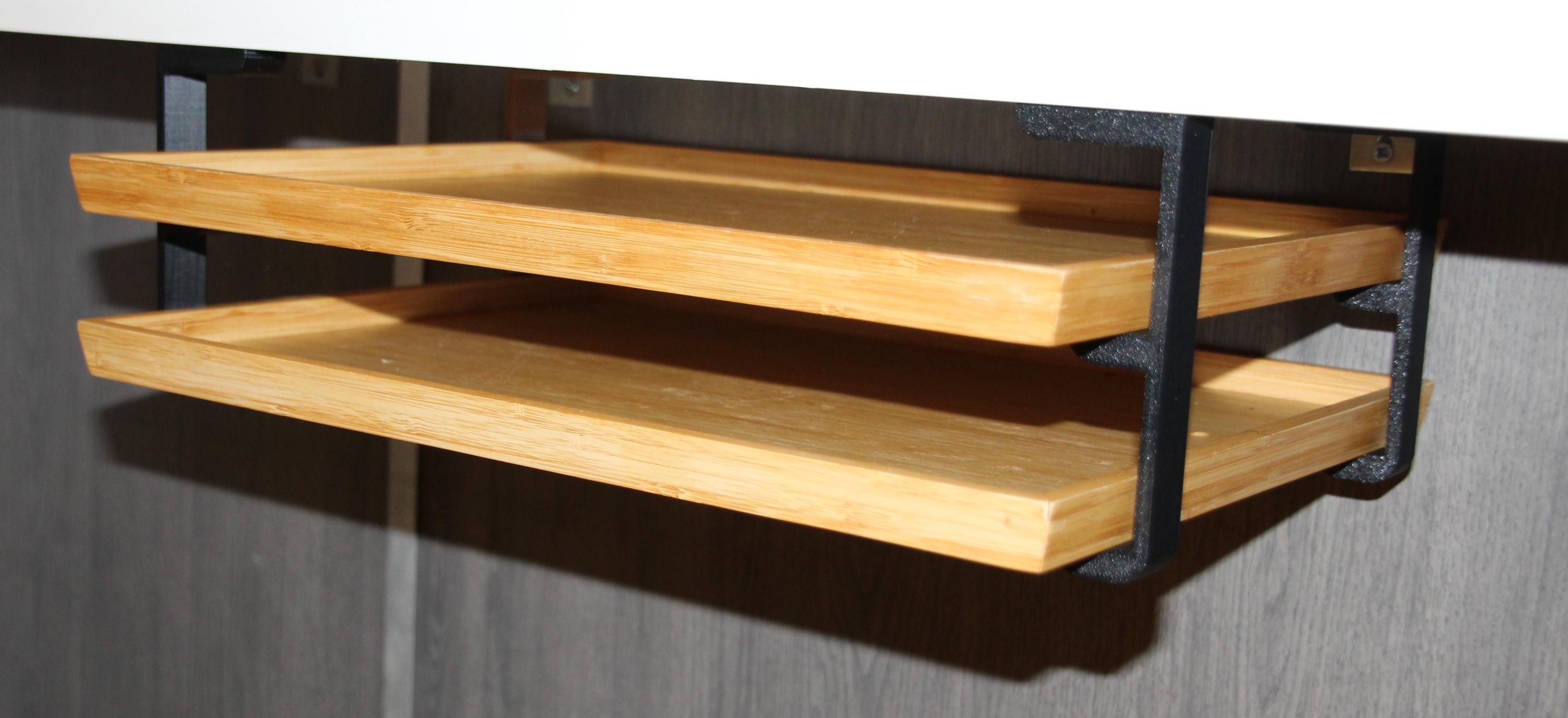 Space Saving, Double Kitchen Cabinet Hangers for Trays, Chopping Boards ...