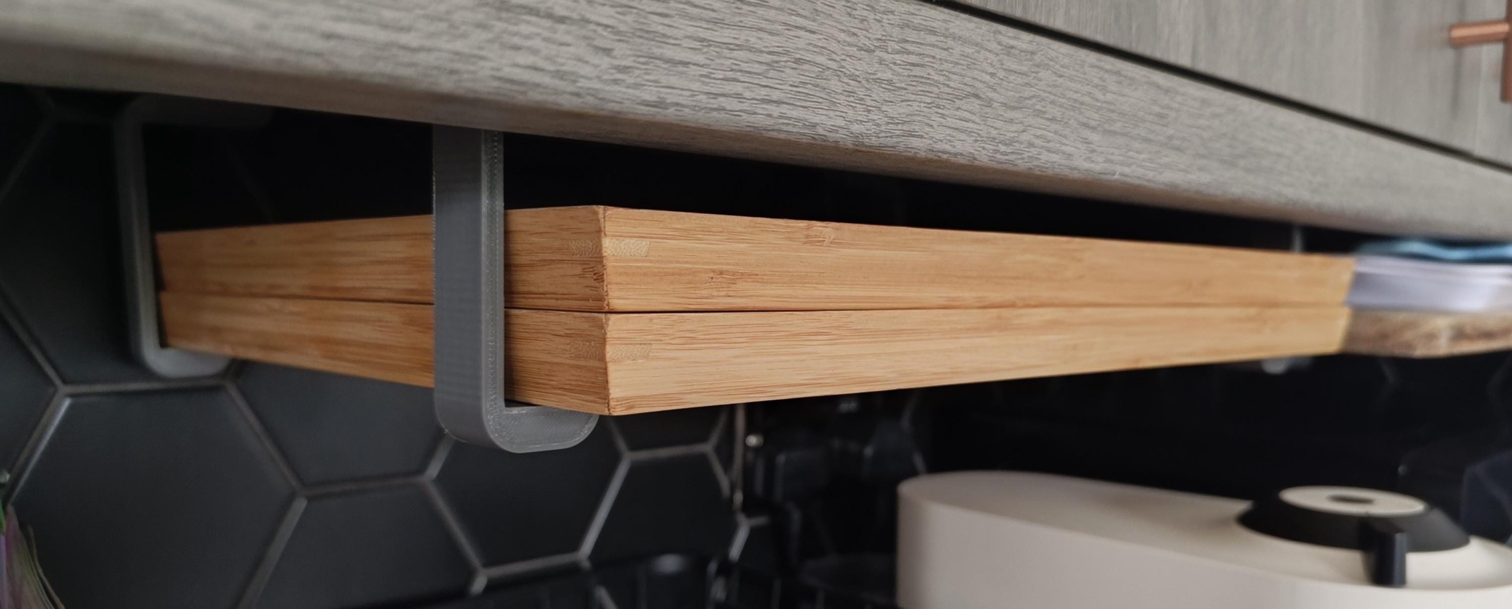 Space Saving, Kitchen Cabinet Hangers for Trays, Chopping Boards Etc ...