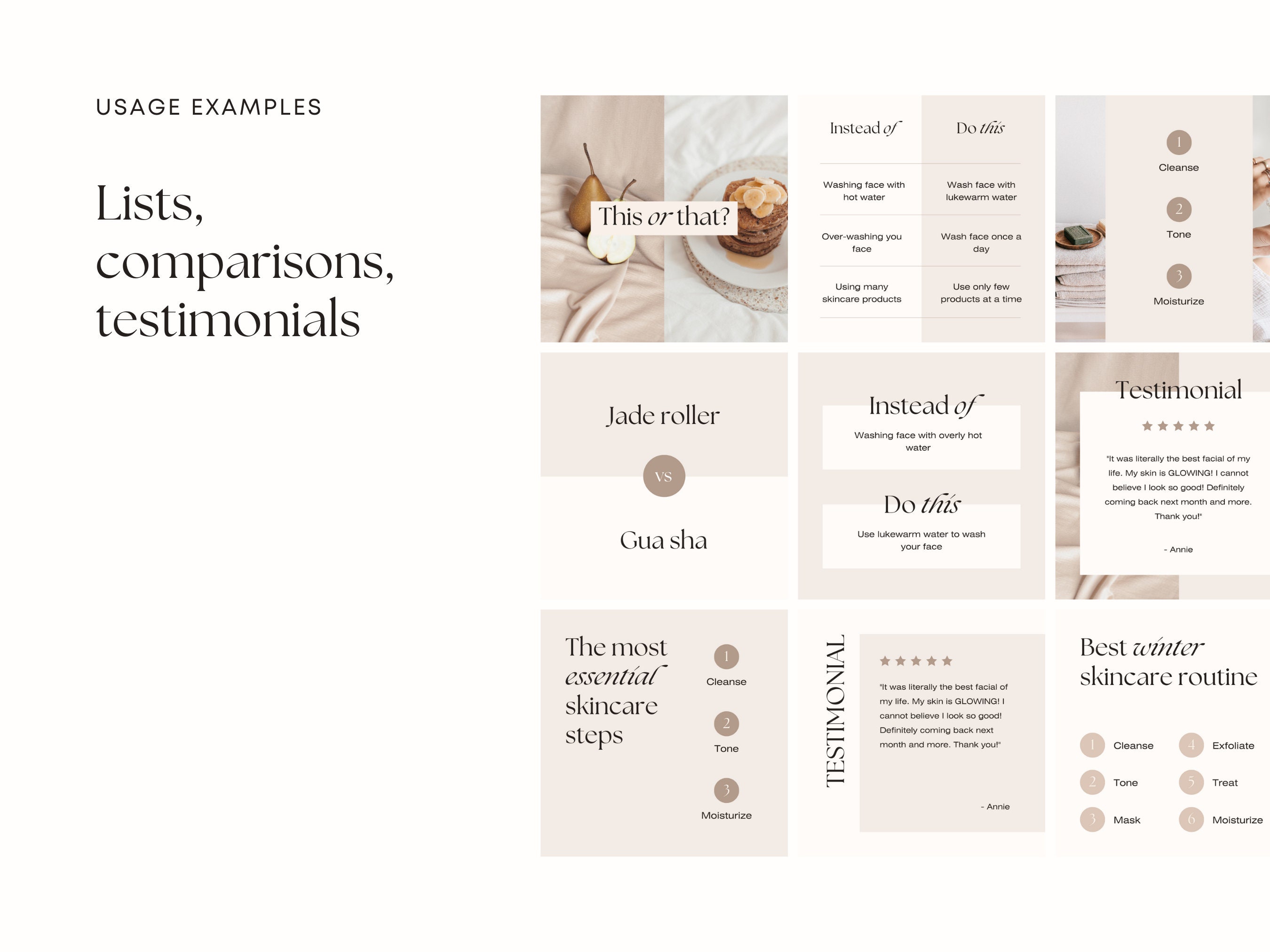 50 Minimalist Neutral Instagram Post Templates Editable and - Etsy