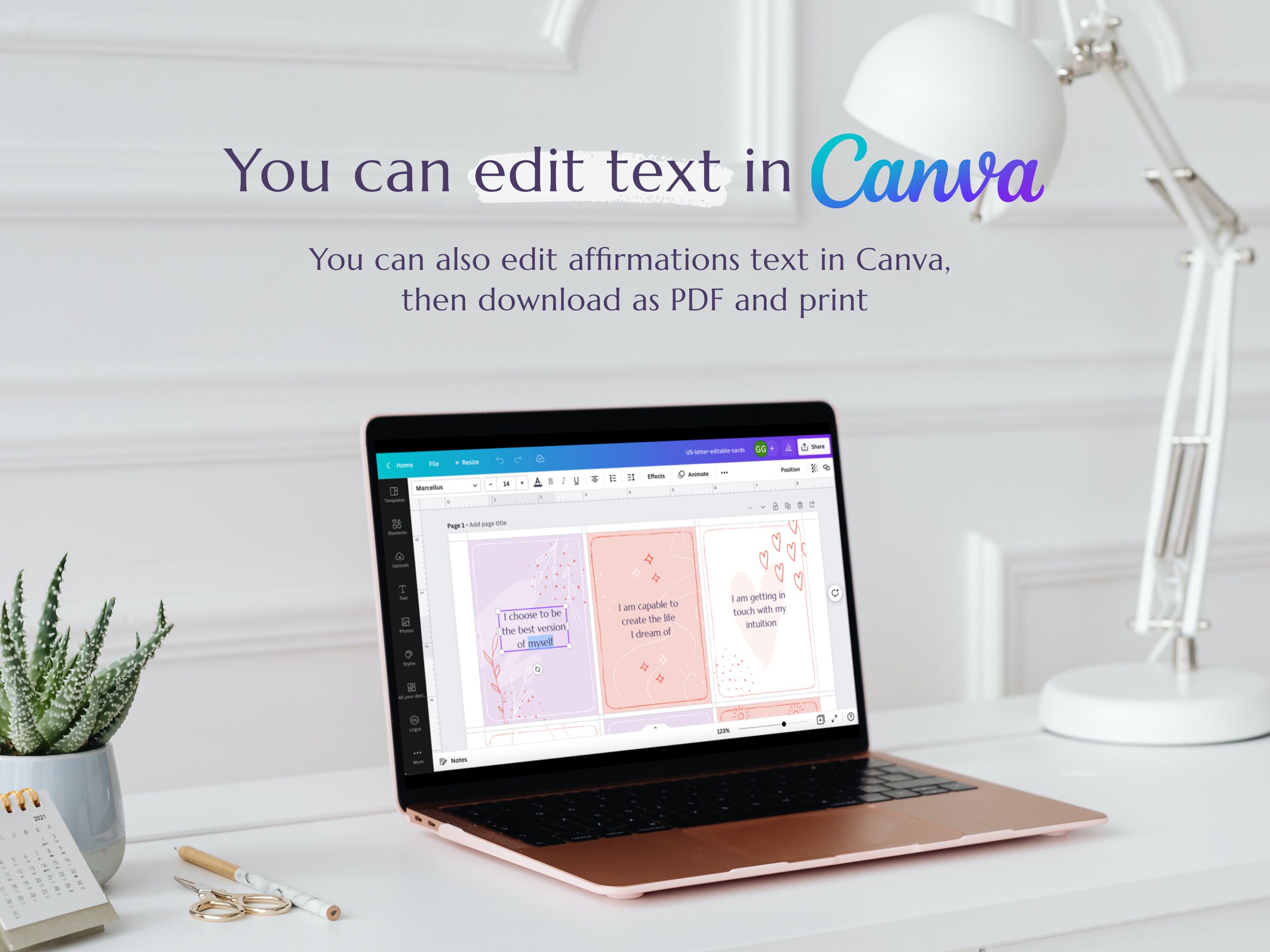 36 Printable Feel-good Affirmation Cards, Digital Download, Editable in ...