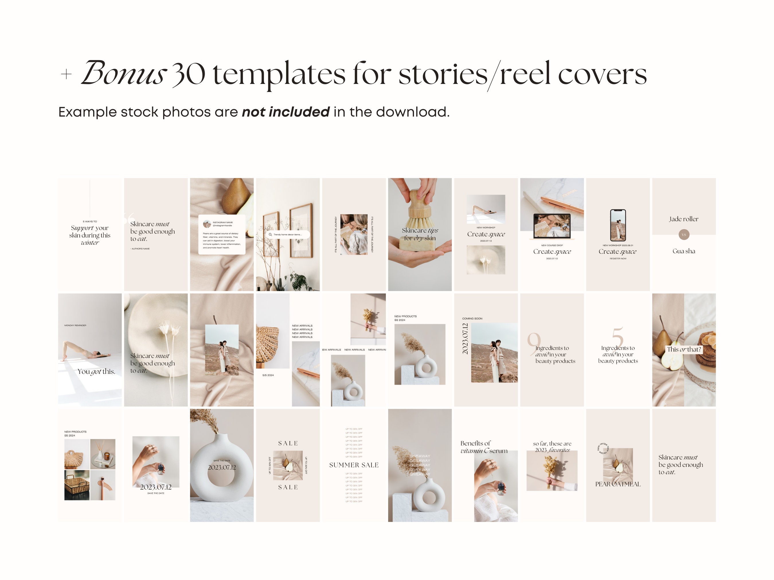 50 Minimalist Neutral Instagram Post Templates Editable and - Etsy