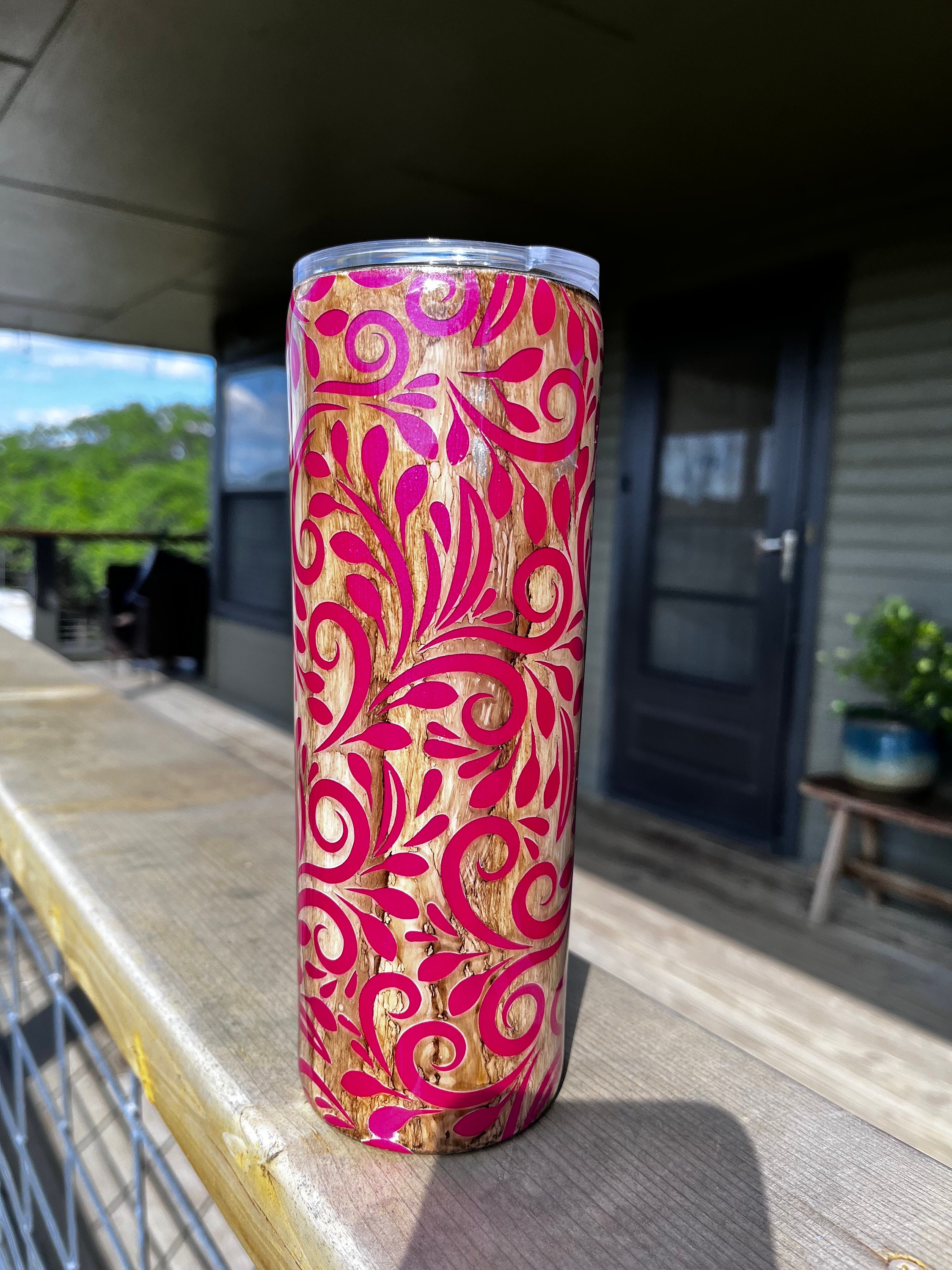 Morgan Wallen Pink Glitter, Tooled Leather 20oz Tumbler Cup. Country ...