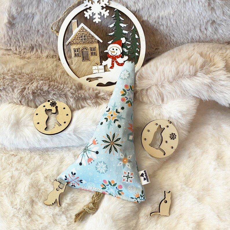 Christmas Cat Kicker Toy Xmas Tree Pet Toy Kicker Toy Filled - Etsy