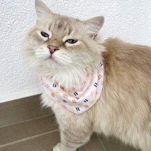 Autumn Leaves Tie on Cat Bandana, Matching Owner Scrunchie, Breathable ...