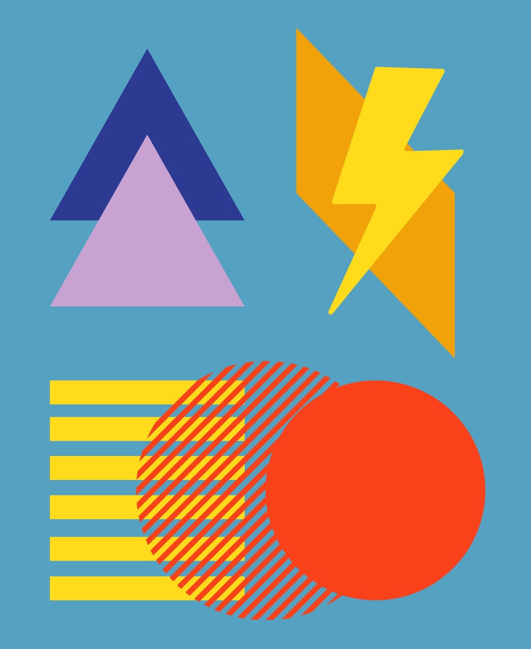 Electric Sweetie electric Shapes Poster - Etsy