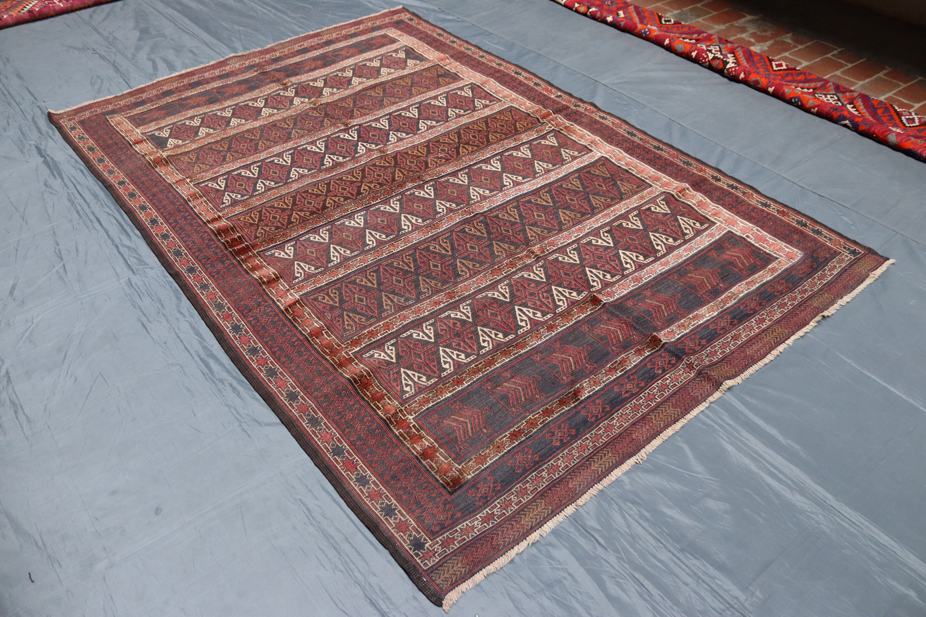8.9x5.9 Ft Fine Quality Afghan Herati Kilim Rug 100% Wool - Etsy