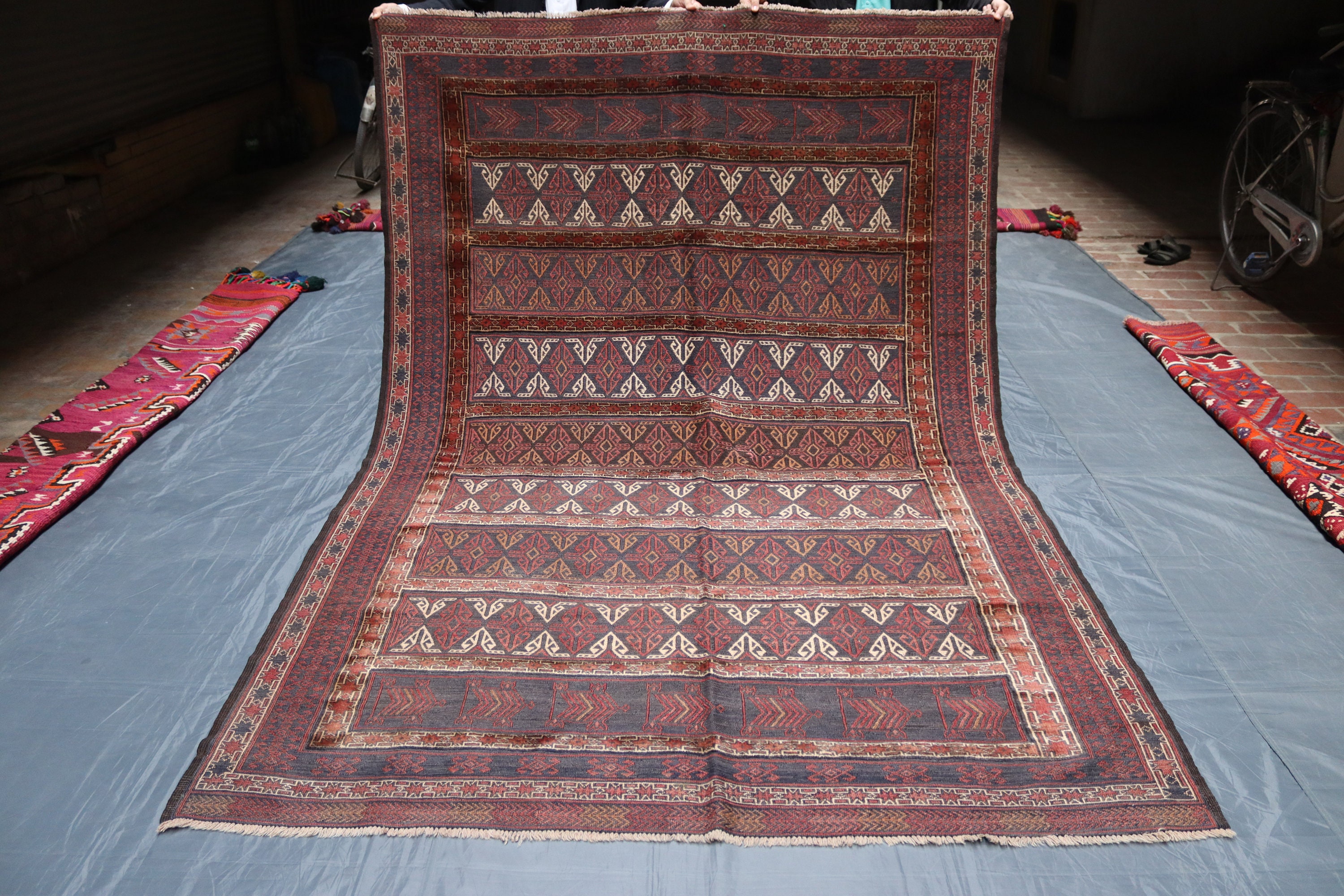 8.9x5.9 Ft Fine Quality Afghan Herati Kilim Rug 100% Wool - Etsy