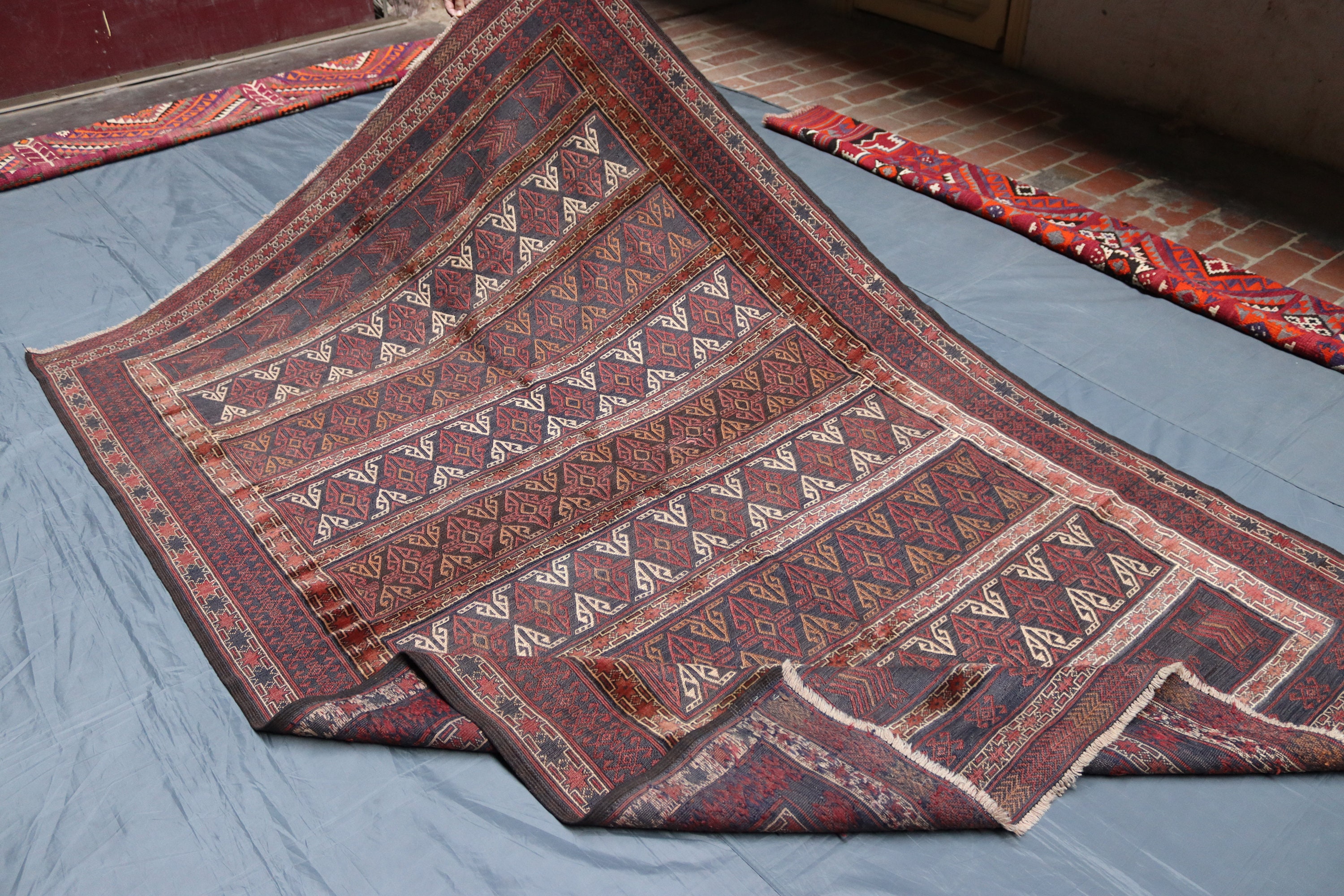 8.9x5.9 Ft Fine Quality Afghan Herati Kilim Rug 100% Wool - Etsy