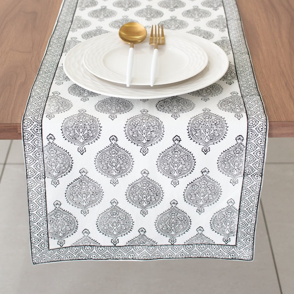 Grey Table Runner - Etsy