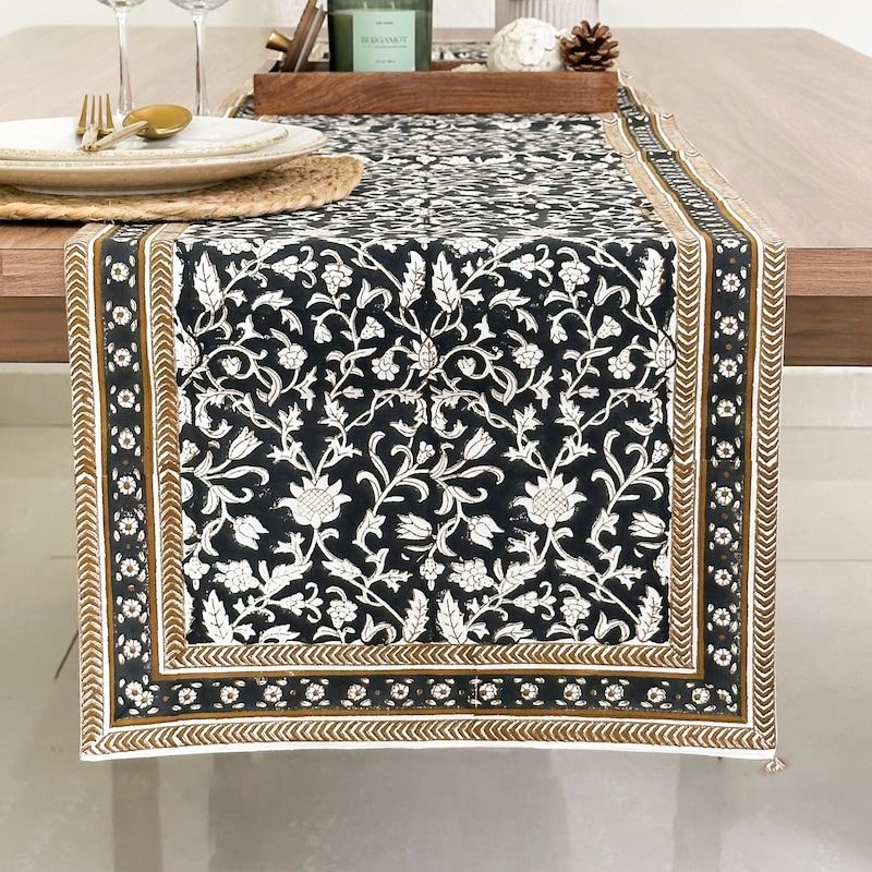 Floral Table Runner - Etsy