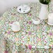 Green Floral 100% Cotton Round Table Cloth for Dining Table Kitchen ...