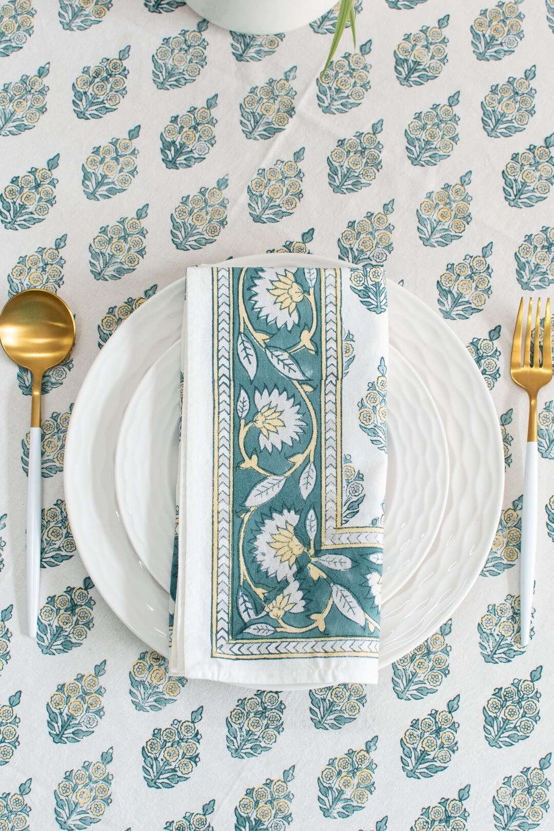 Floral 100% Cotton Table Napkins for Dining Table Kitchen Wedding ...