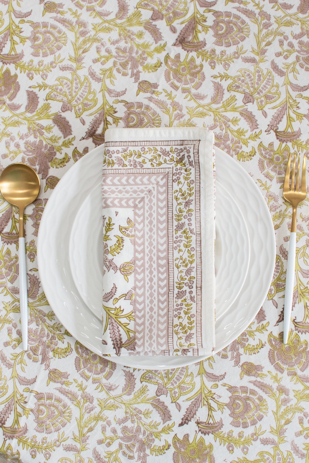 Floral 100% Cotton Cloth Napkins for Dining Table Kitchen Wedding ...