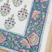 Blue Peach Floral Block Print Table Runner for Thanksgiving, Christmas ...