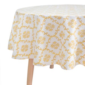 Trellis 100% Cotton Round Table Cloth for Dining Table Kitchen Wedding ...