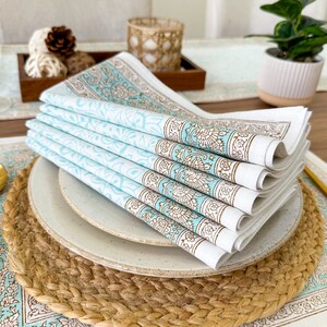 Turquoise Cloth Napkins for Dining Table, Kitchen, Wedding, Baby Shower ...