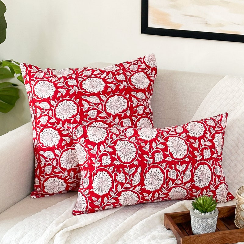Block Print Pillow Cover - Etsy