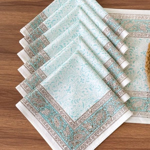 Turquoise Cloth Napkins for Dining Table, Kitchen, Wedding, Baby Shower ...