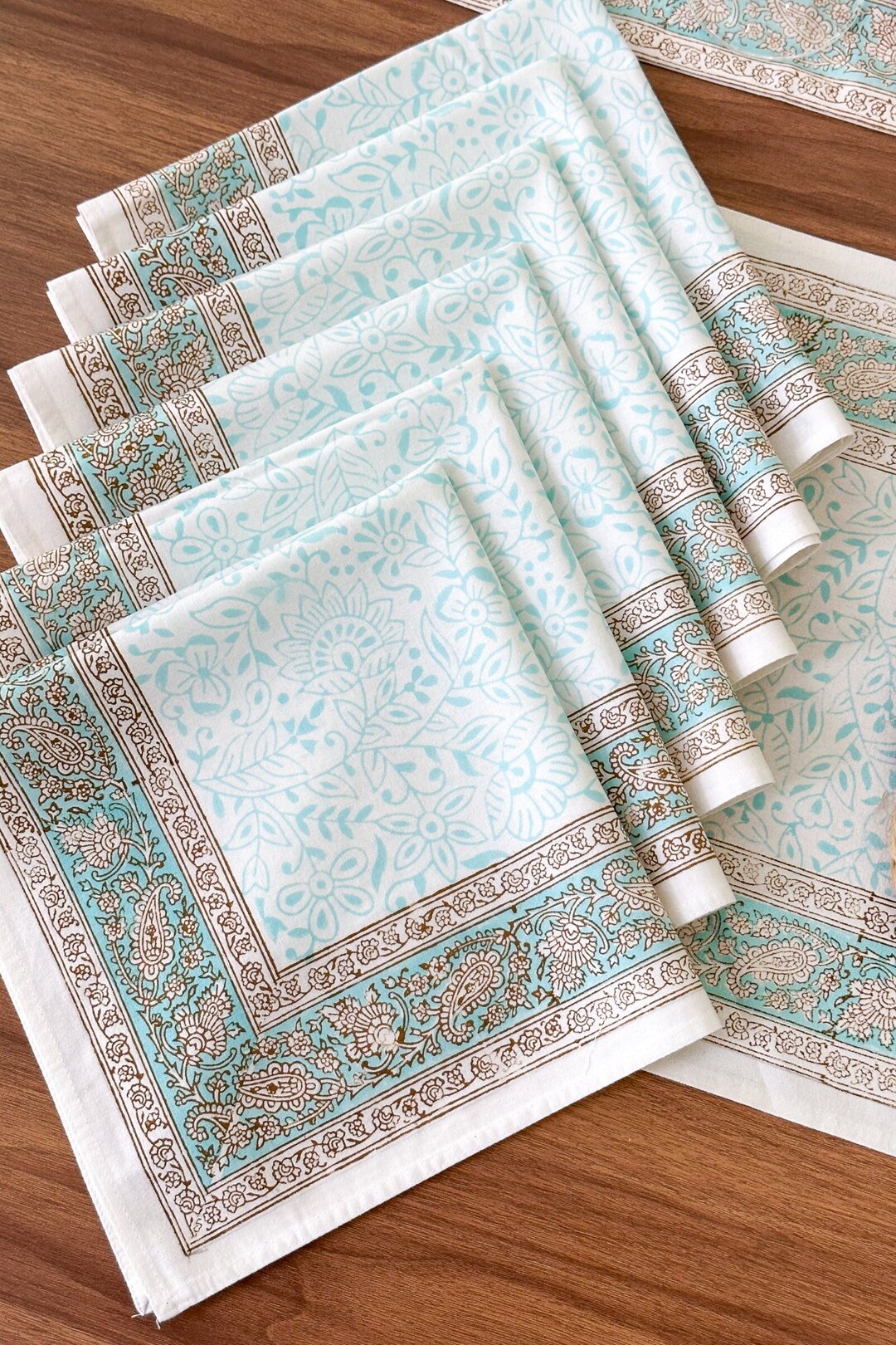 Turquoise Cloth Napkins for Dining Table, Kitchen, Wedding, Baby Shower ...