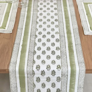 Sage Green Table Runner for Wedding, Engagement, Baby Shower, Floral ...