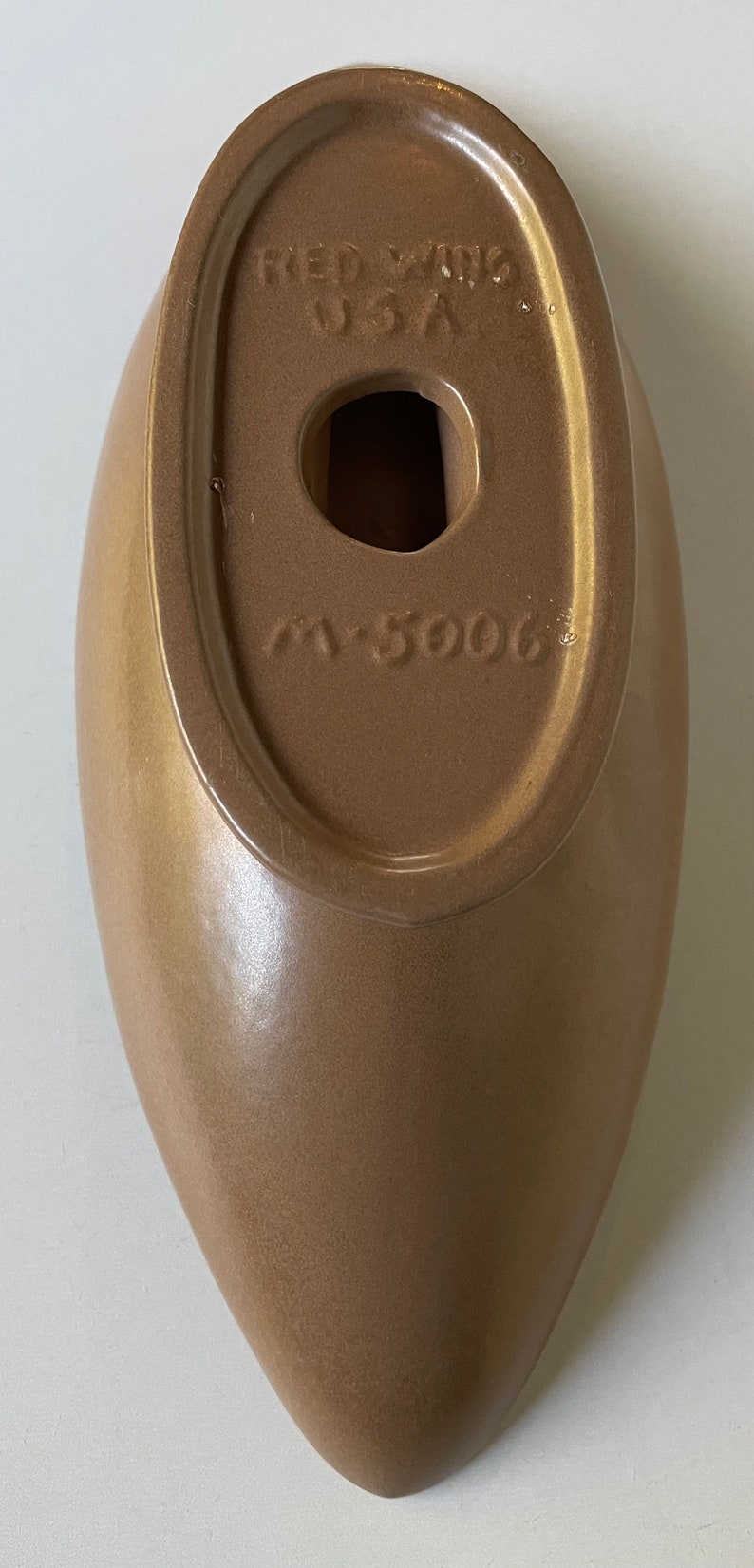 Red Wing Pottery Oval Pedestal Console Bowl M-5006 C. Murphy Mid ...