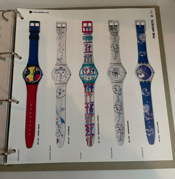 SWATCH Watches Catalogue Binder 1995-1997 RARE Catalo… - Gem