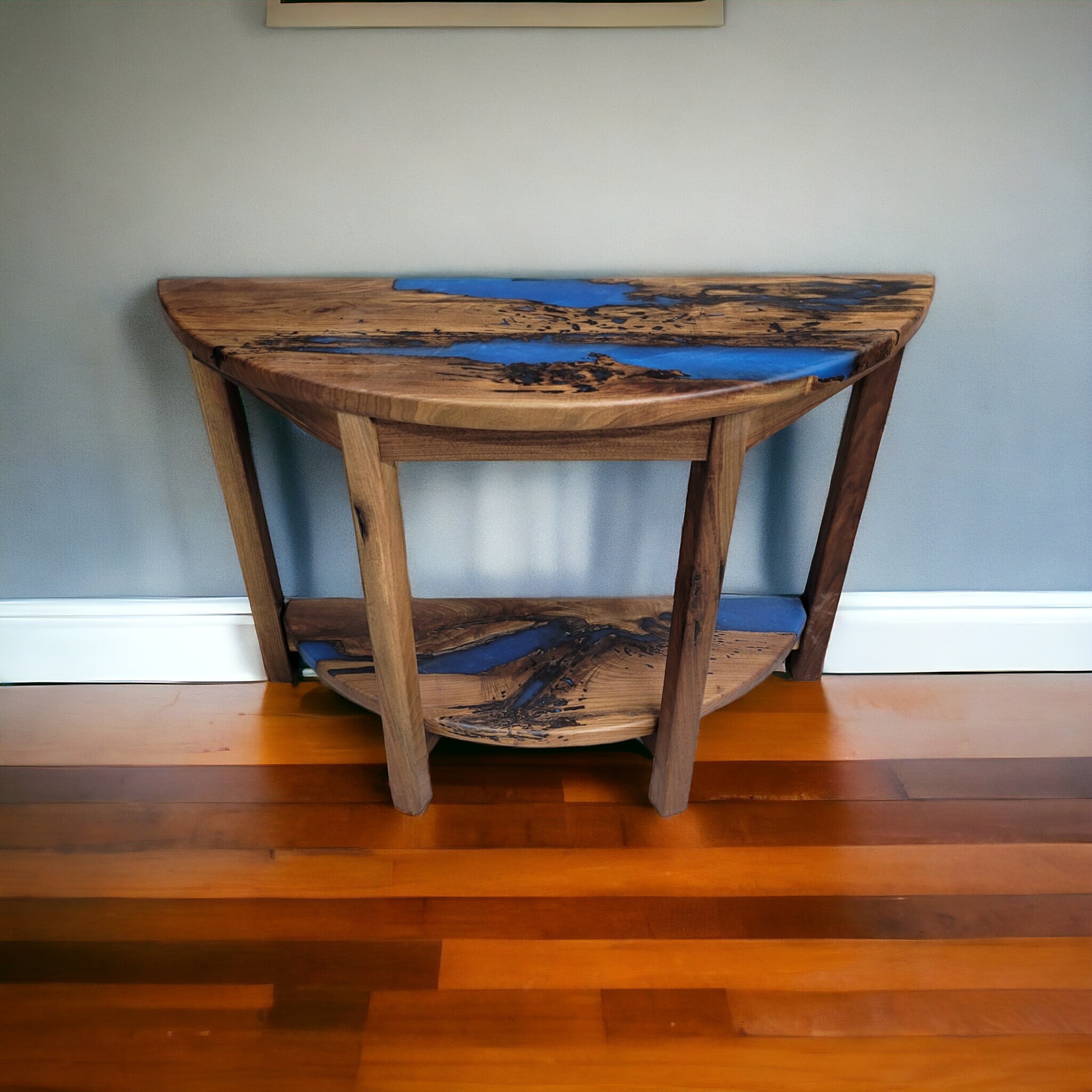 Half Round Walnut Entry/console Table - Etsy