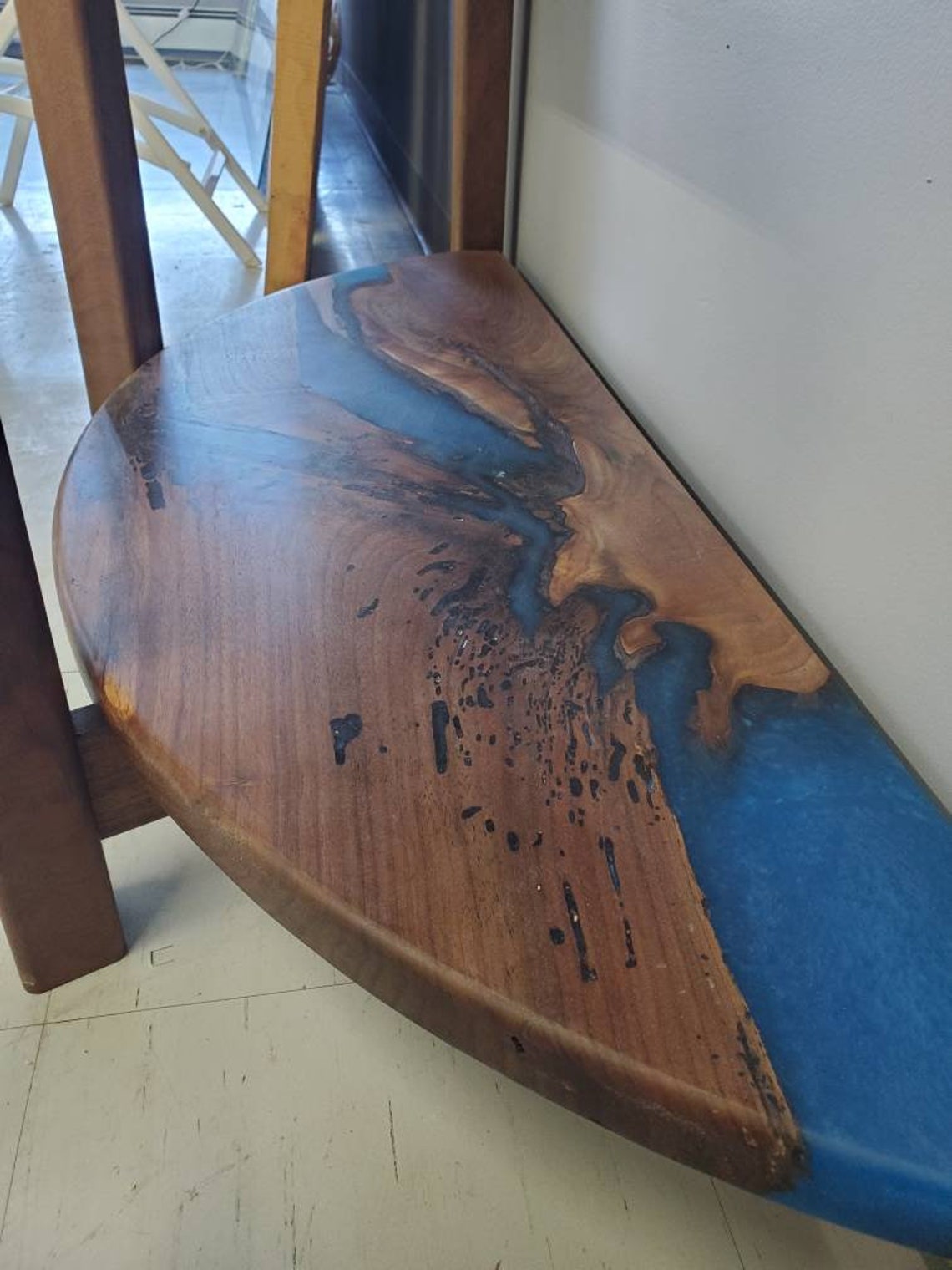 Half Round Walnut Entry/console Table - Etsy