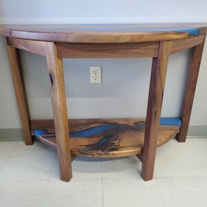 Half Round Walnut Entry/console Table - Etsy