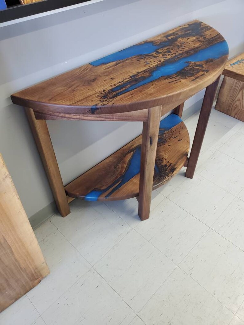 Half Round Walnut Entry/console Table - Etsy