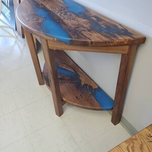 Half Round Walnut Entry/console Table - Etsy